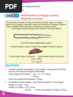 Grade 3 Maths Worksheets Word Problems On Grams and Kilograms 8 | PDF