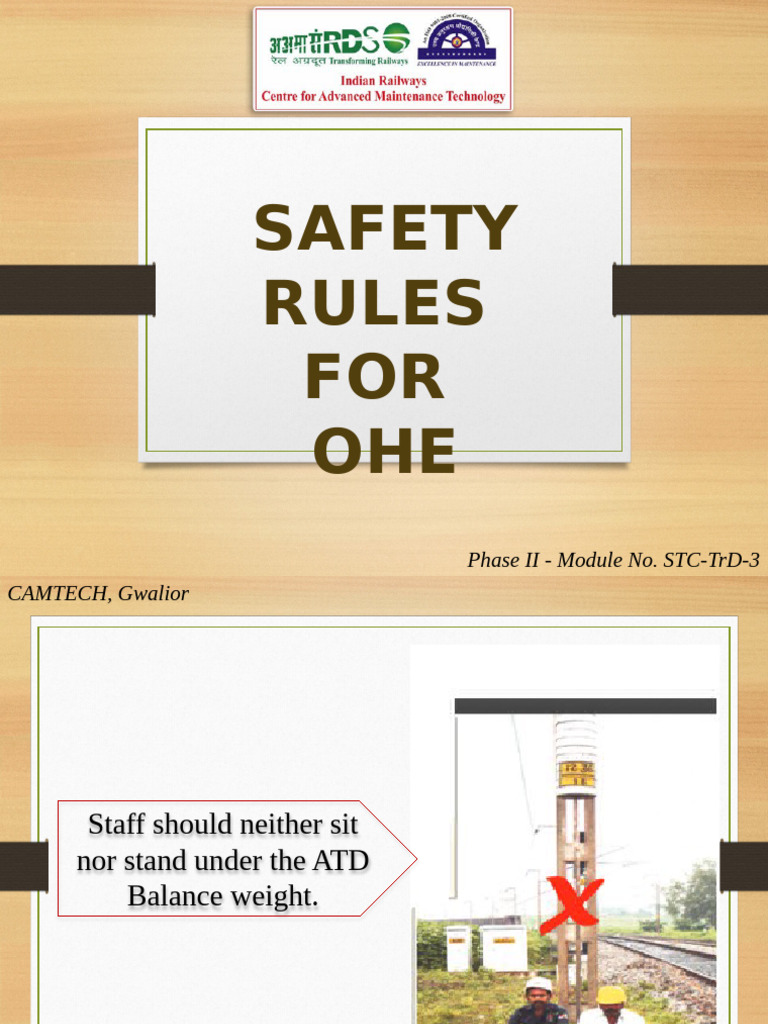 c. Safety Rules for OHE | PDF | Transformer | Electricity