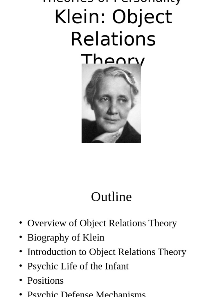 Feist8e PPT Ch05 Klein | PDF | Object Relations Theory | Psychoanalysis