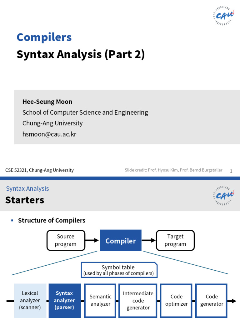 Syntax Analysis in Compiler Design | PDF | Parsing | Computer Science