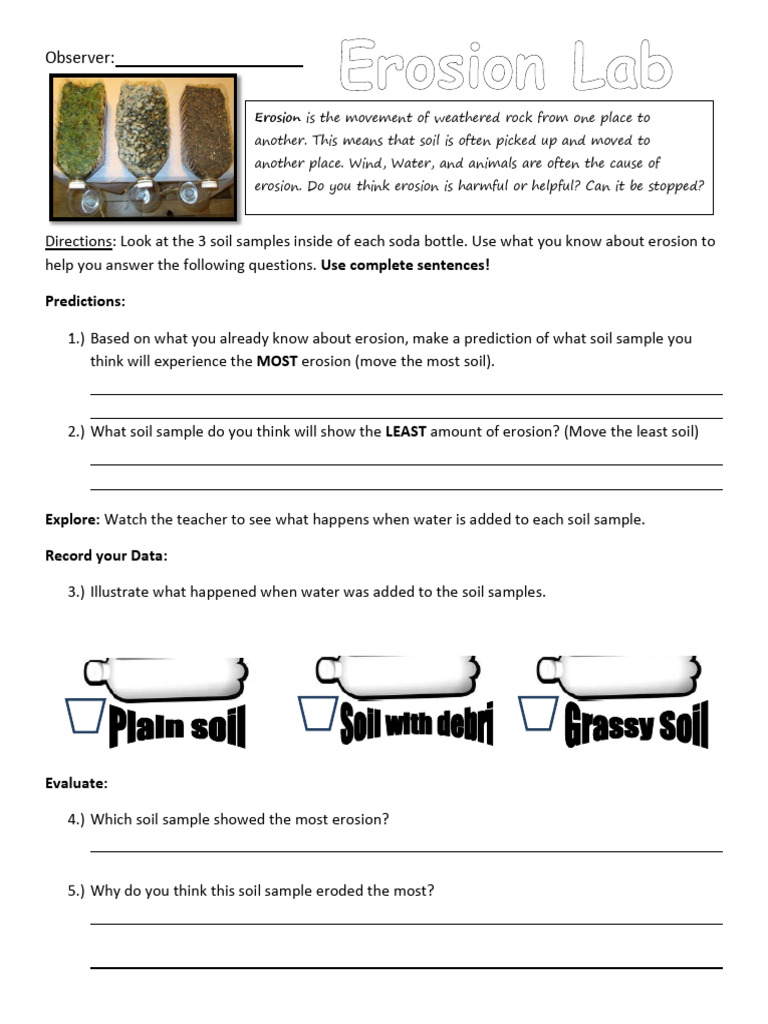 Soil Erosion Experiment Analysis | PDF