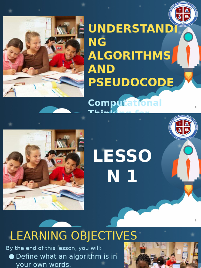2025-2026-TERM 1-Y8-COMPUTING PPT-WK1-L1-Understanding-Algorithms-and-Pseudocode | PDF ...