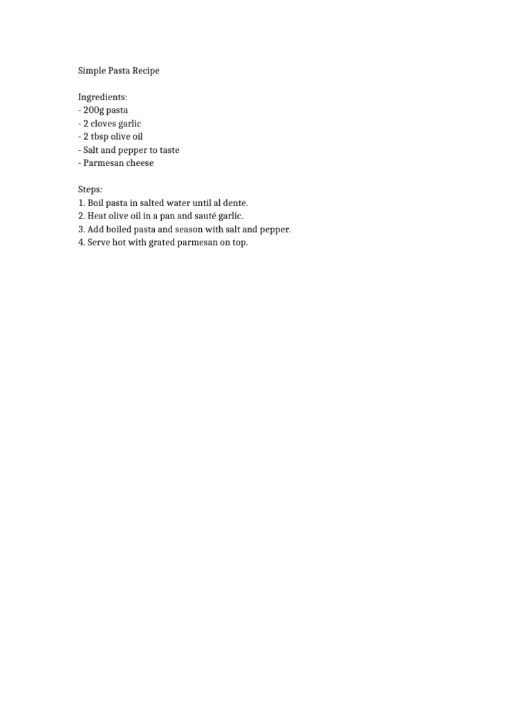 Recipe | PDF