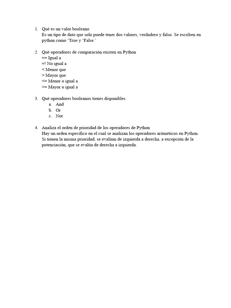 ¿Qué Son Los Valores Booleanos y para Qué Se Usan | PDF