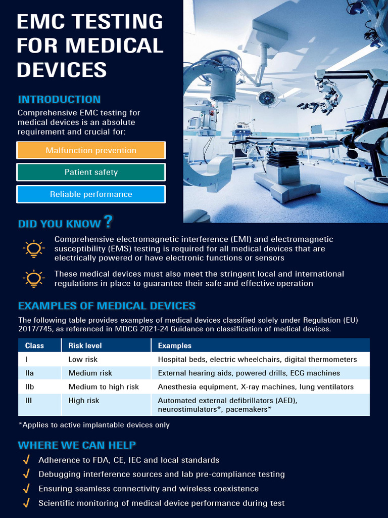 Medical EMC Infographic Final | PDF | Electromagnetic Compatibility ...