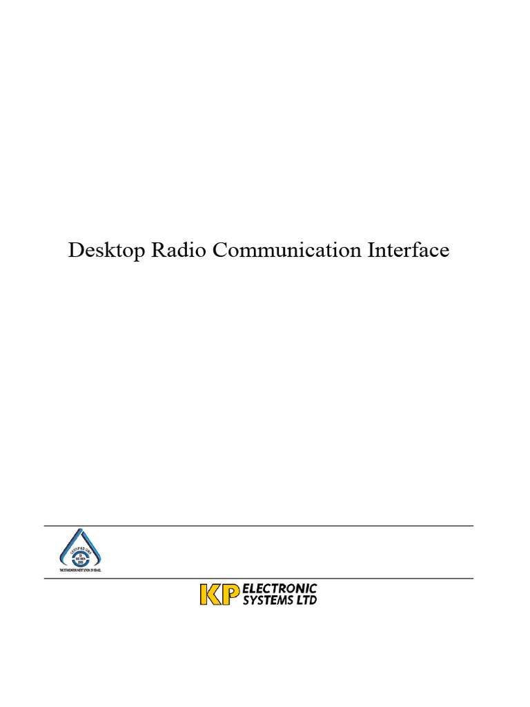 DTRCI5000 Desktop Radio Interface Guide | PDF | Usb | Personal Computers