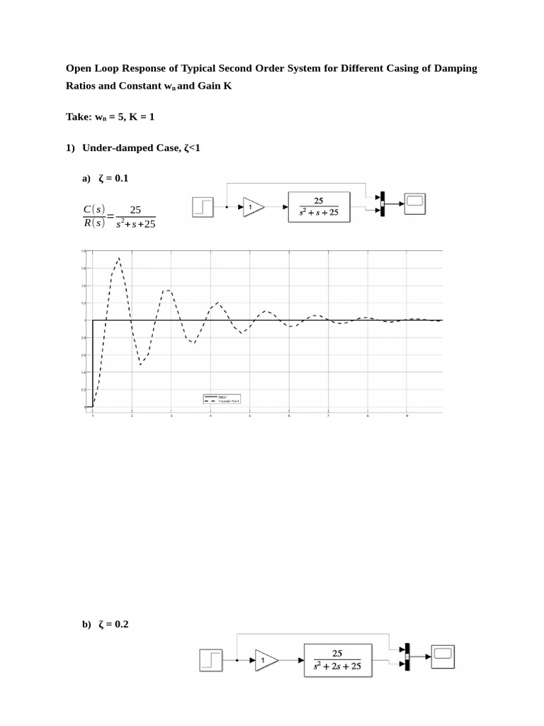Second Order System Response Analysis | PDF | Mechanics | Classical ...