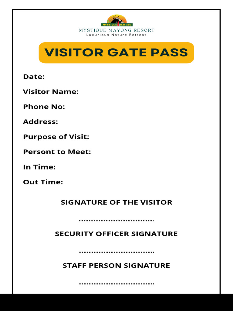 Visitor Gate Pass | PDF
