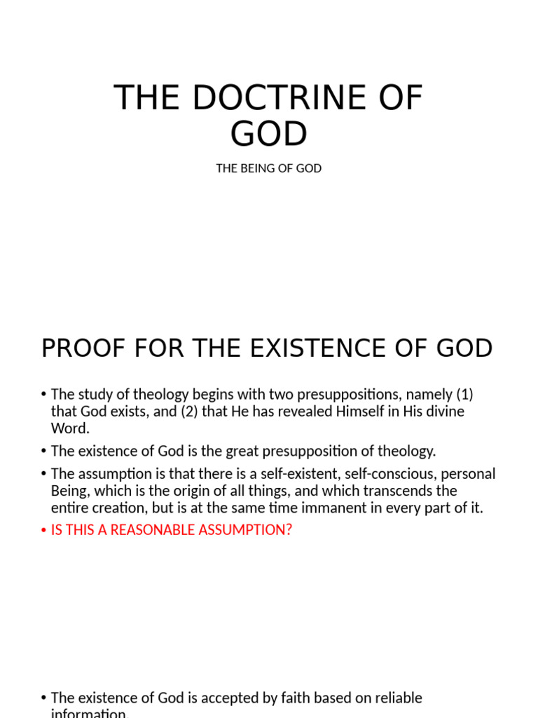 Proofs for the Existence of God | PDF | Existence Of God | God