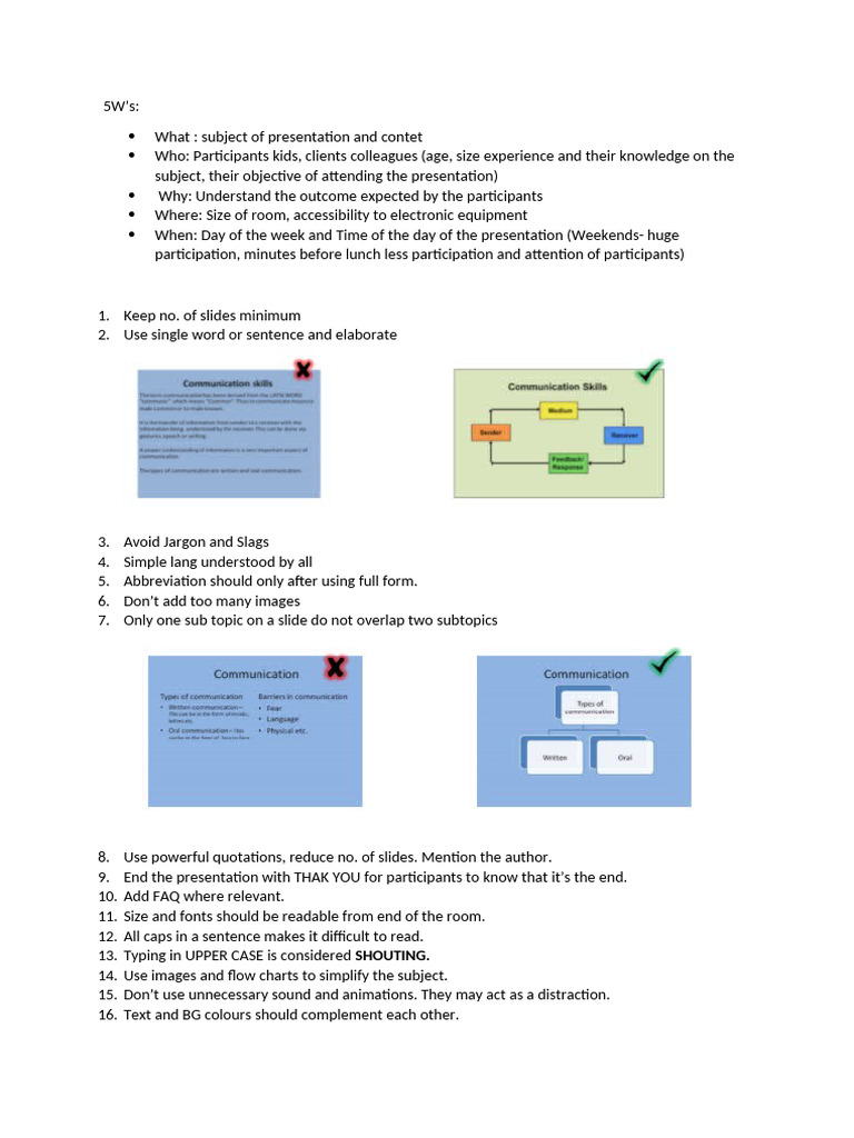 Effective Presentation Guidelines | PDF