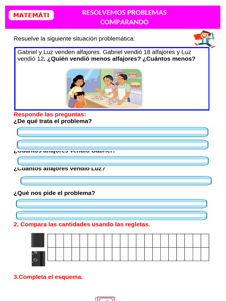 D3 A2 FICHA MAT Resolvemos Problemas Comparando | PDF