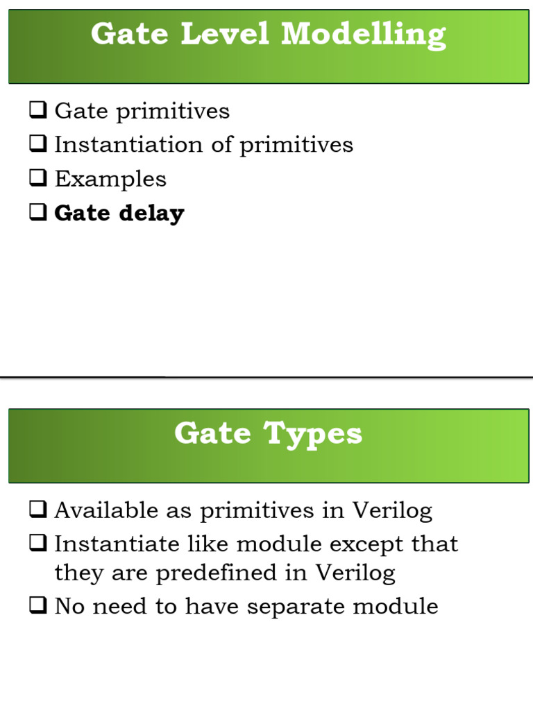 Gate Level Modeling_structural | PDF | Electronic Engineering | Digital Electronics