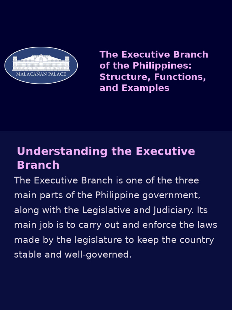 Philippines Executive Branch Overview | PDF | President Of The ...