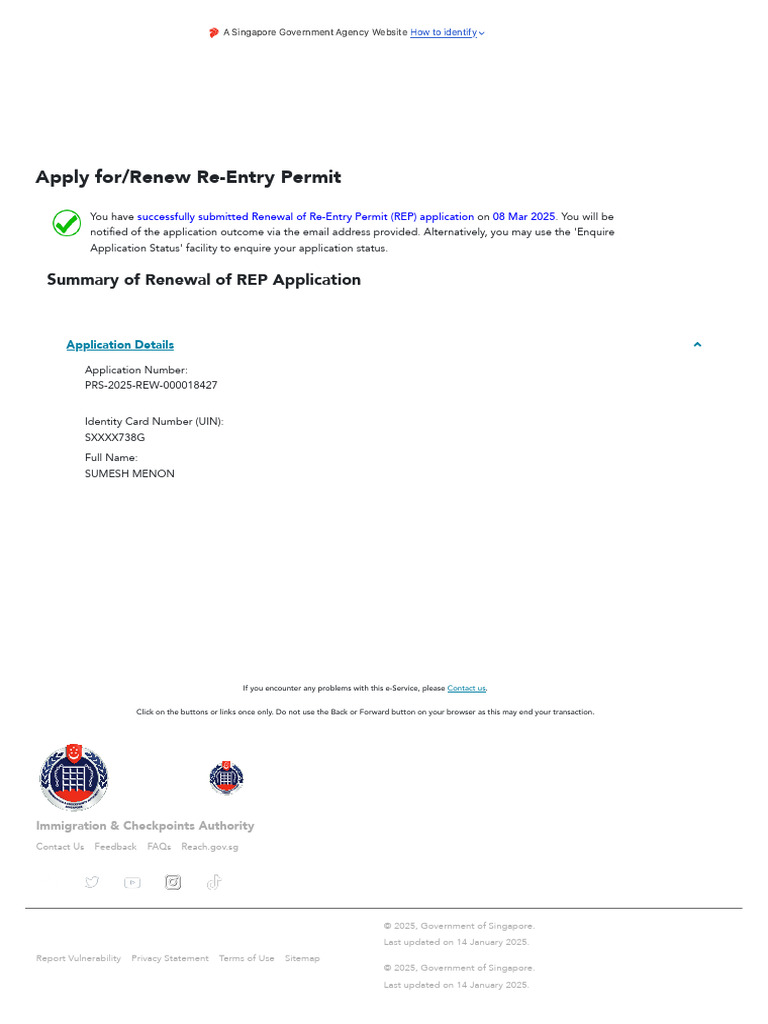 ICA Re-Entry Permit Renewal Guide | PDF