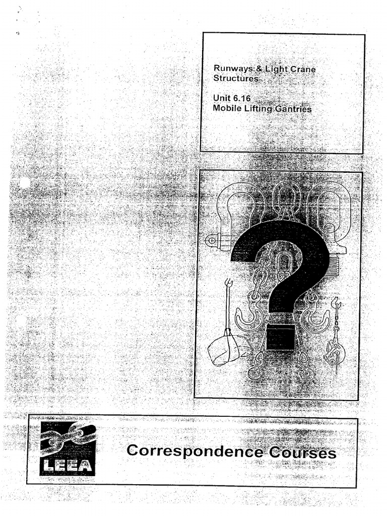 Unit 6.16 Mobile Lifting Gantries | PDF