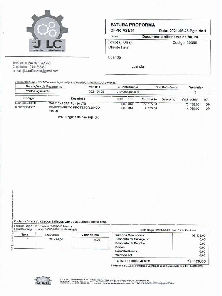 GLOBALEMART - Factura Proforma | PDF