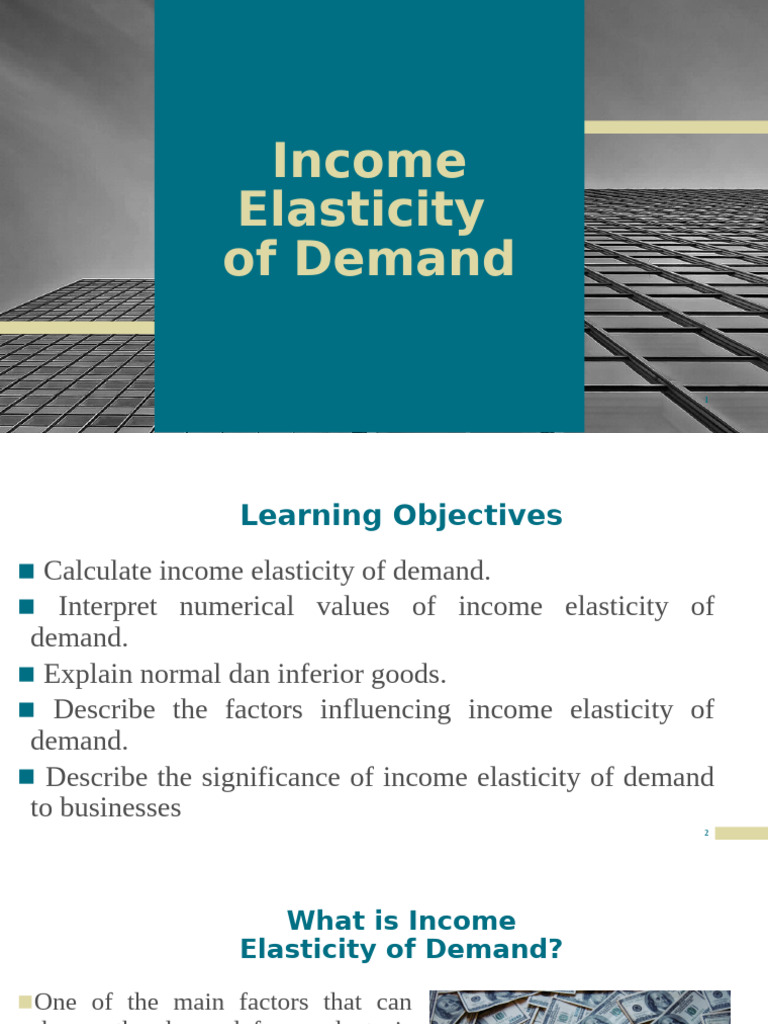 Understanding Income Elasticity of Demand | PDF | Elasticity (Economics ...