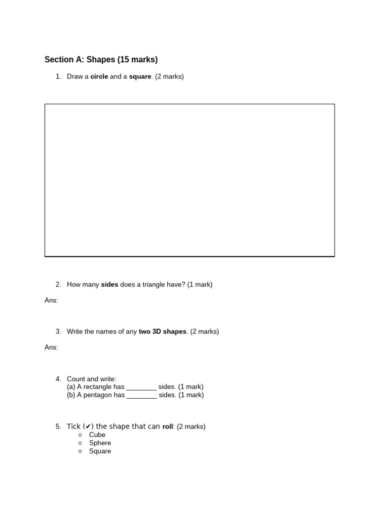 Math Term 1 Paper1 | PDF