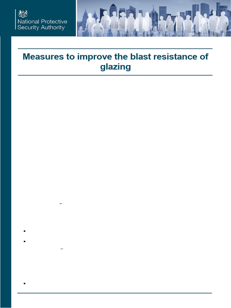 Blast Resistant Glazing Guidance Note | PDF | Window | Glasses