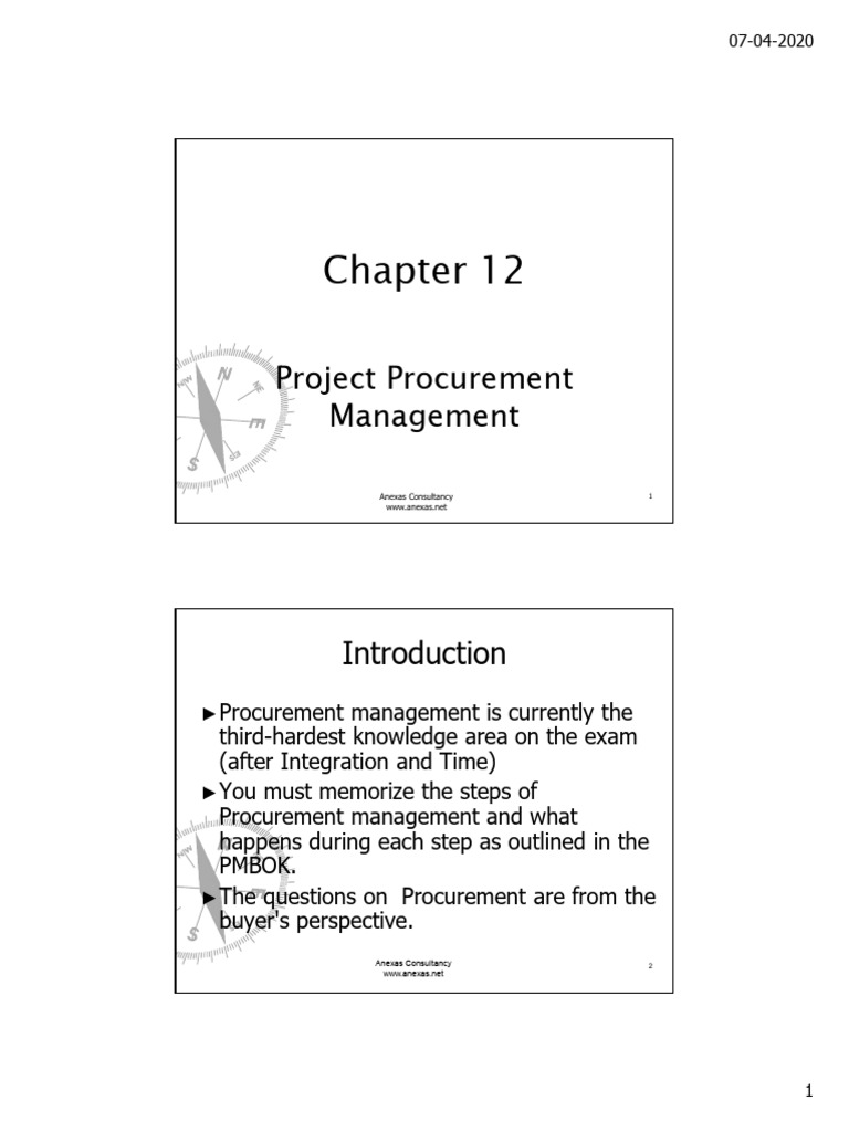 Project Procurement Management Guide | PDF | Procurement | Government ...