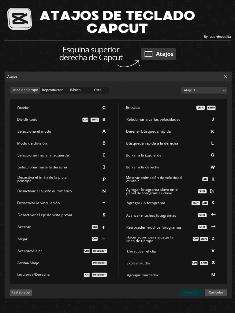 Atajos de Teclado en CapCut PC | PDF