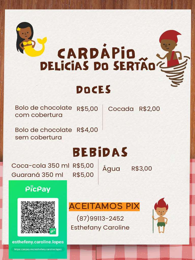 Cardápio Festa Junina Documento a4 (2) | PDF