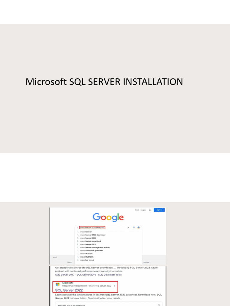 SQL Installation | PDF