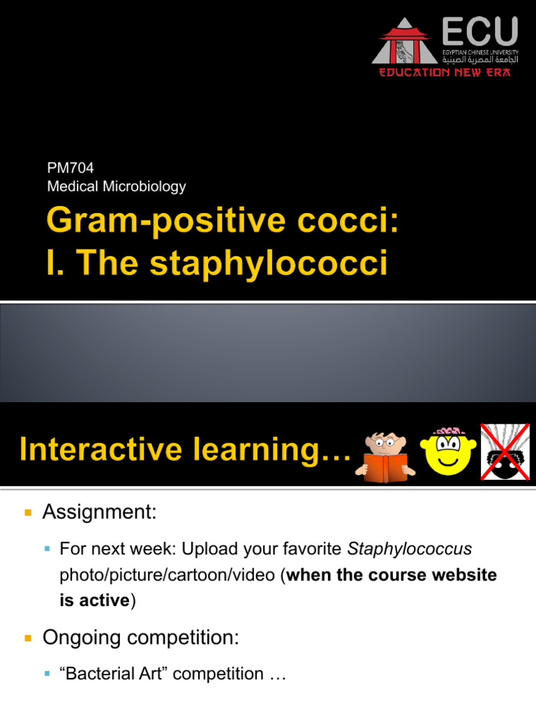 Medical Microbiology - Gram positive cocci | PDF | Staphylococcus | Microbiology