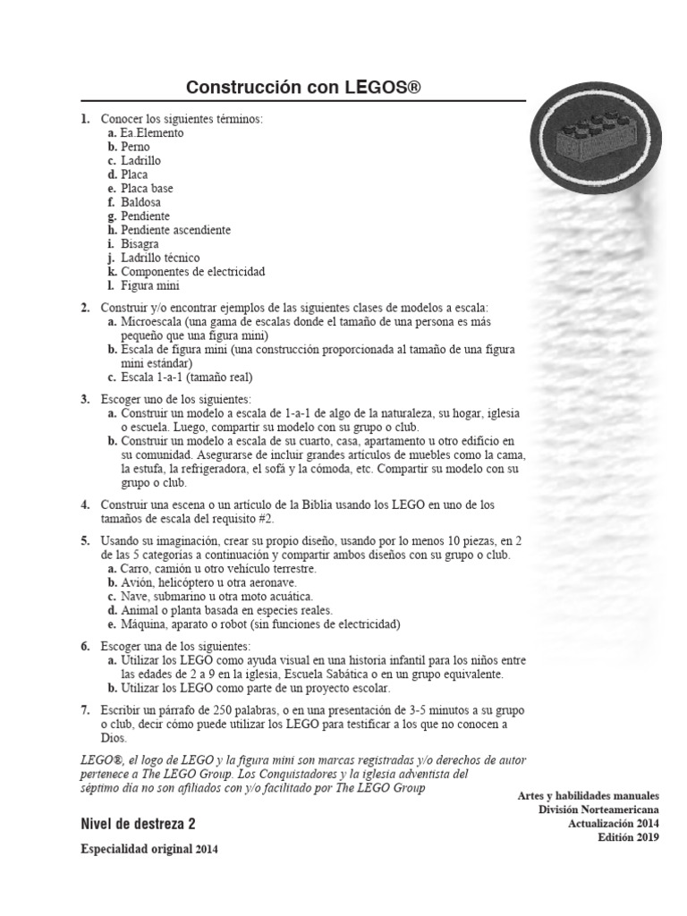 Construccio N Con LEGOS | PDF