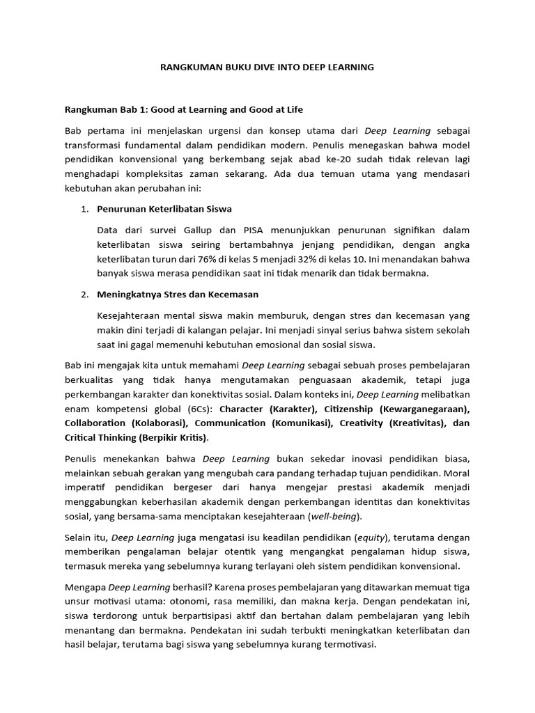 Rangkuman Buku Dive Into Deep Learning | PDF