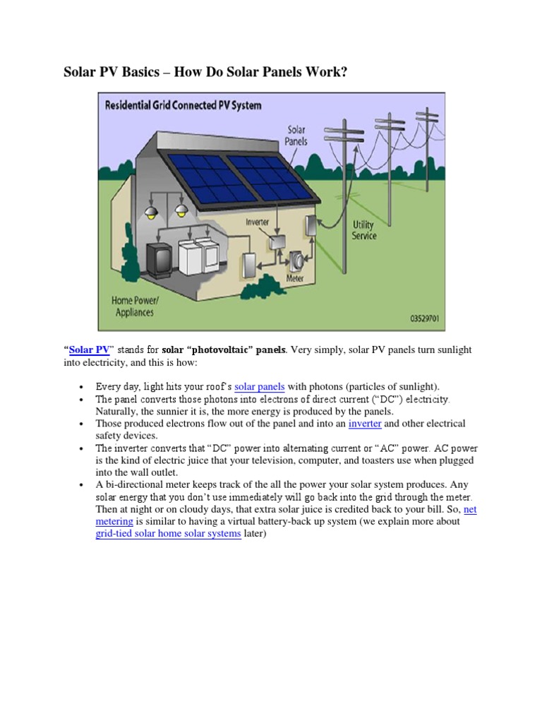 Solar PV Basics - How Do Solar Panels Work? | PDF | Photovoltaics ...