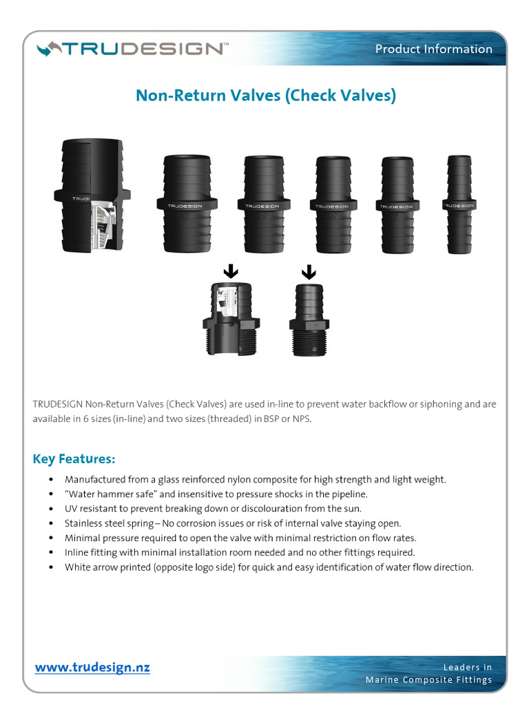 PIS - Non Return Valves Rev D | PDF | Chemical Engineering | Plumbing