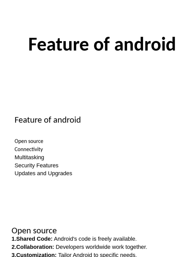 Key Features of Android Explained | PDF
