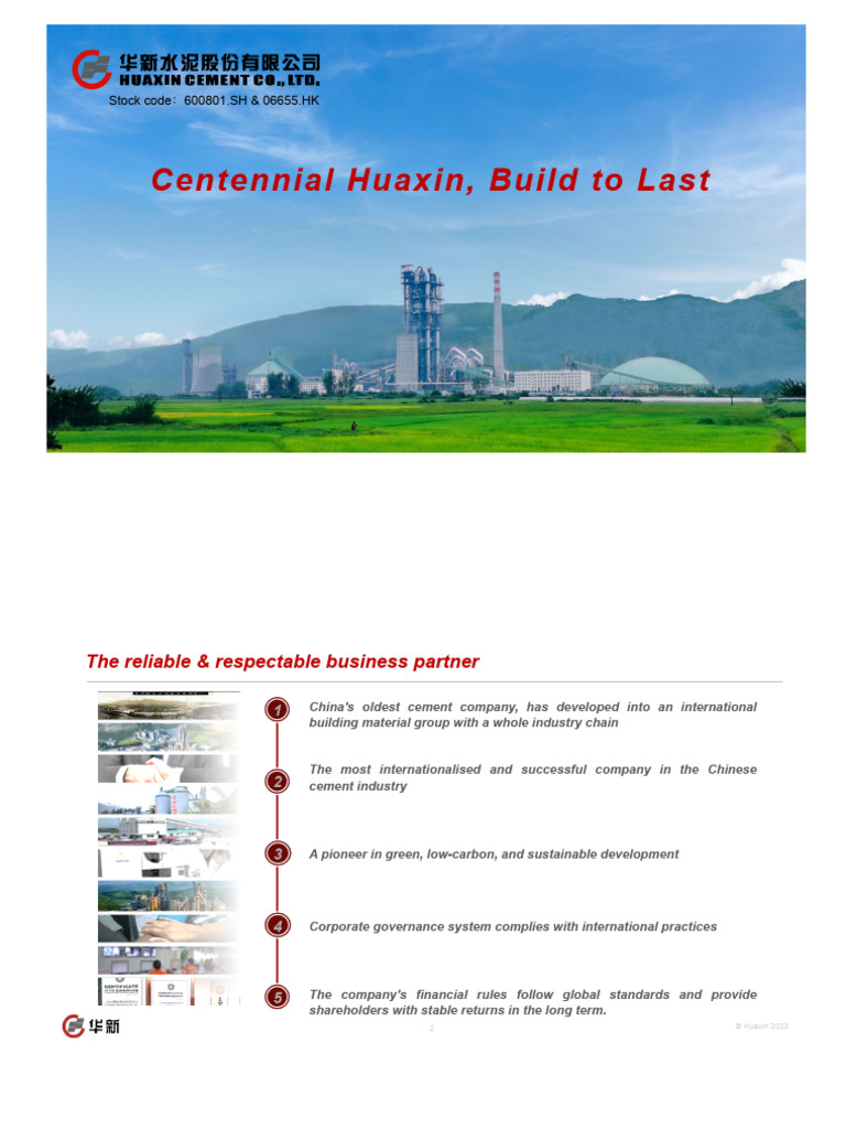 Introduction of Huaxin 20231024 V9 | PDF | Natural Environment | Materials