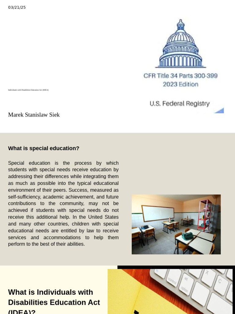 Individuals with Disabilities Education Act (IDEA) | PDF ...