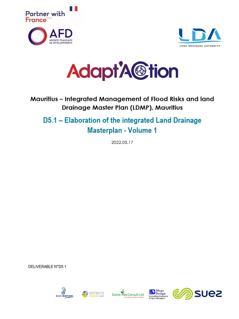 Mauritius Flood Risk Management Plan | PDF | Stormwater | Surface Runoff