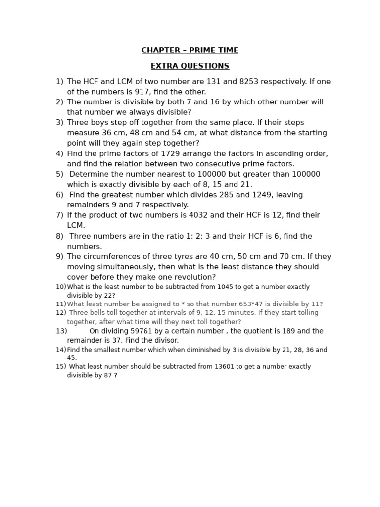 Prime Time Class VI | PDF