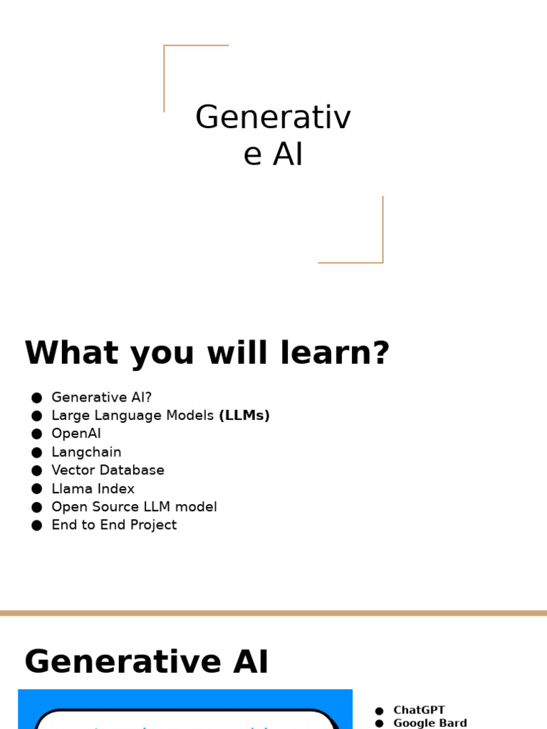 Understanding Generative AI and LLMs | PDF