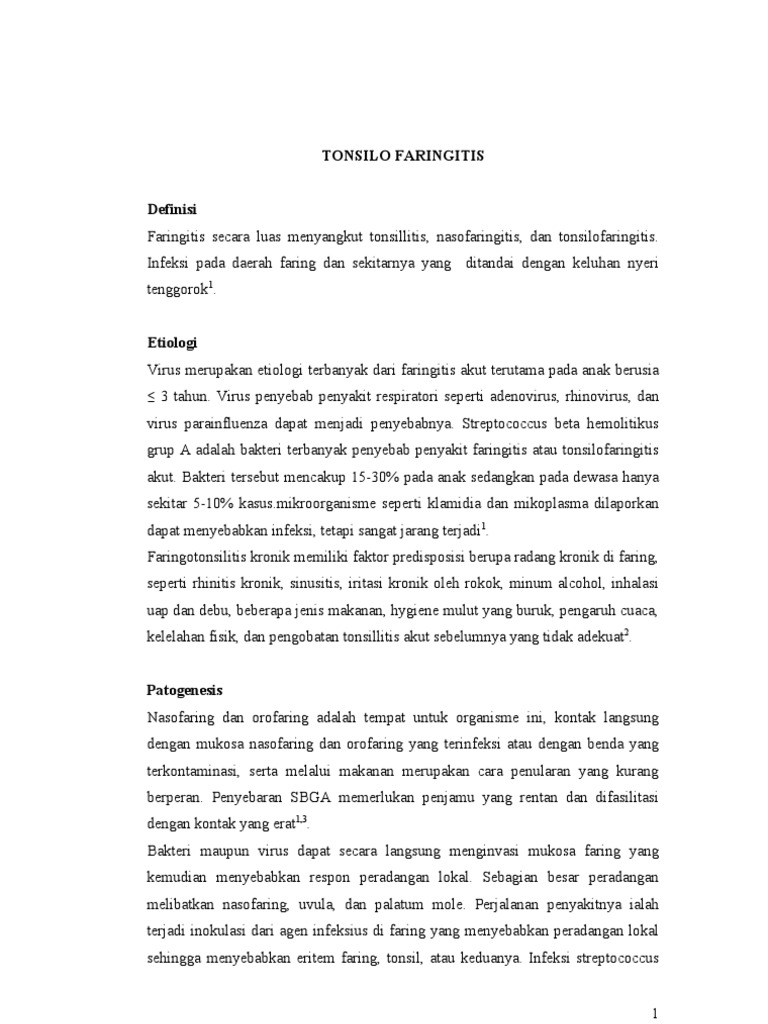Tonsilofaringitis Akut | PDF