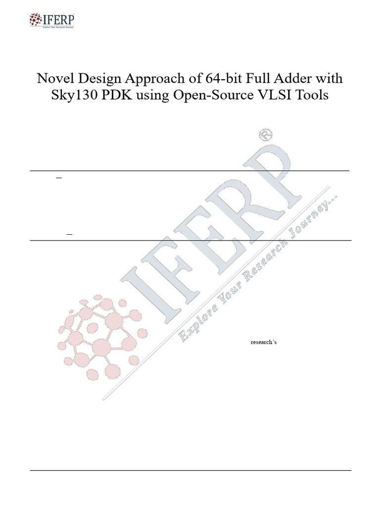 64-bit Full Adder Design with Sky130 PDK | PDF | Logic Gate | Hardware ...