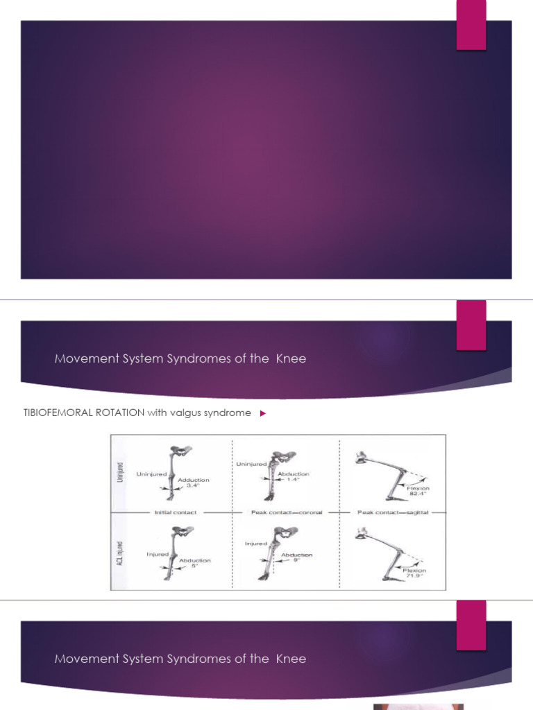 Knee Movement System Syndromes Guide | PDF | Knee | Anatomical Terms Of ...