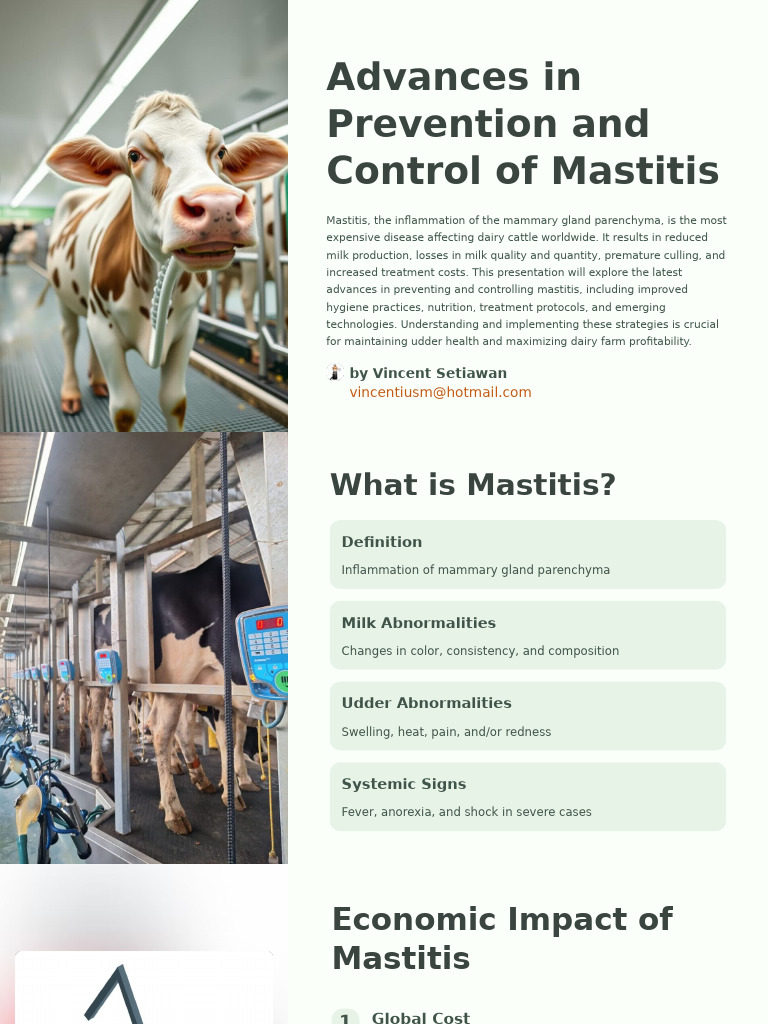 Mastitis Prevention and Control Strategies | PDF | Staphylococcus ...