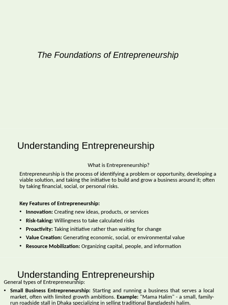 Entrepreneurship Chapter 1 | PDF | Entrepreneurship | Startup Company