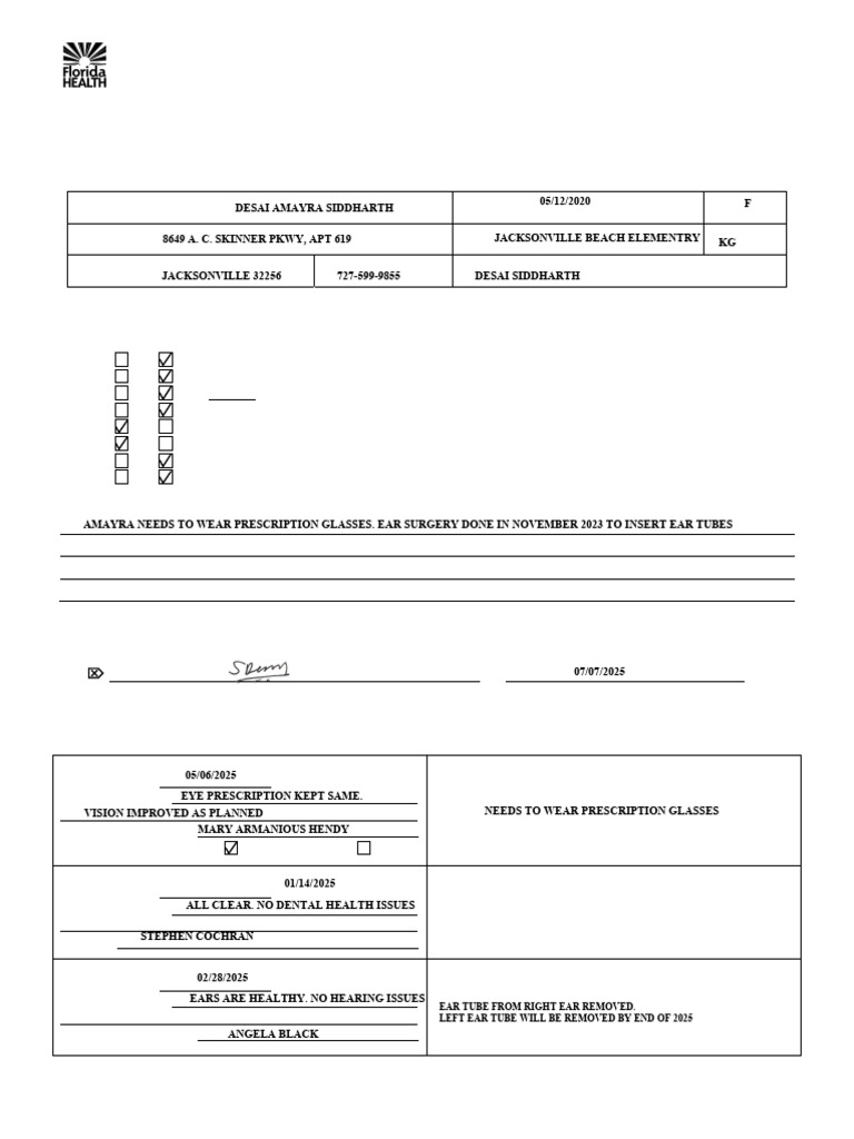 School Health Entry Exam Form dh3040 CHP 07 2013 | PDF | Tuberculosis ...