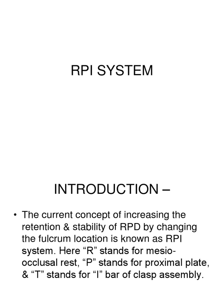 An Overview of the RPI Clasp System for Improving Retention and ...