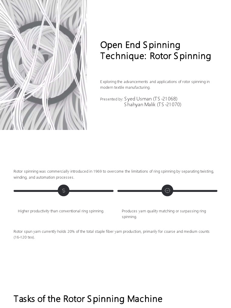 Advancements in Rotor Spinning Technology | PDF | Spinning (Textiles ...