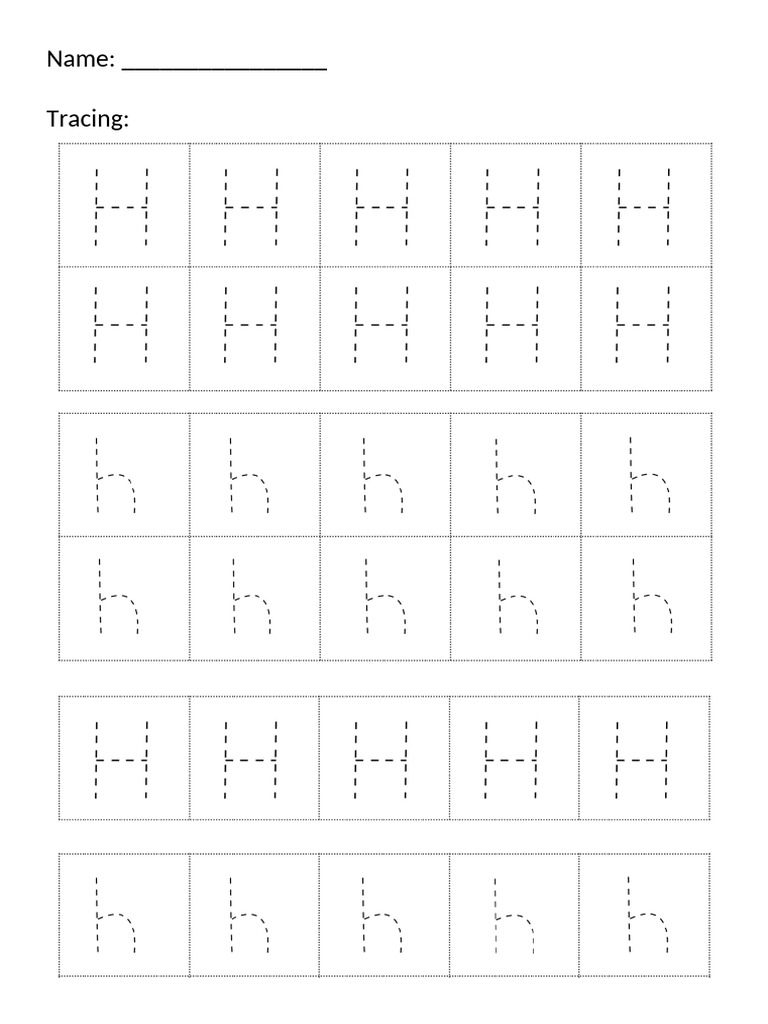 Phonics H Worksheet | PDF