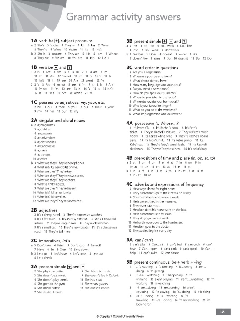 Grammar Keys English File Elementary | PDF
