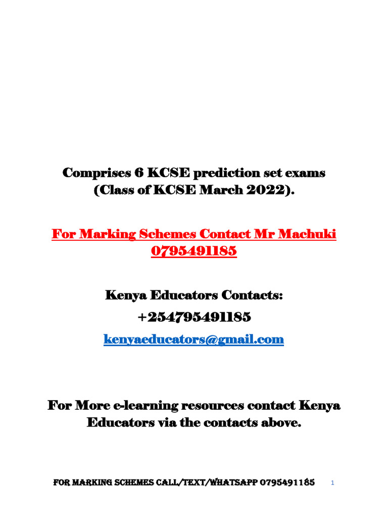 Bussiness Paper 1 Kcse Pred | PDF | Debits And Credits | Demand