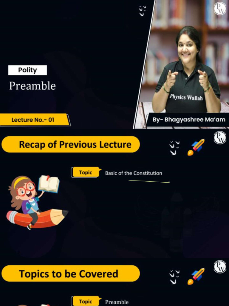 Preamble 01 - Class Notes | PDF